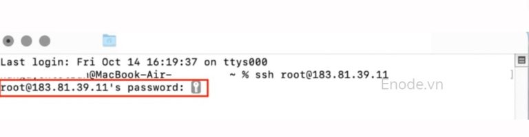Đăng nhập VPS trên MacOS - Enode