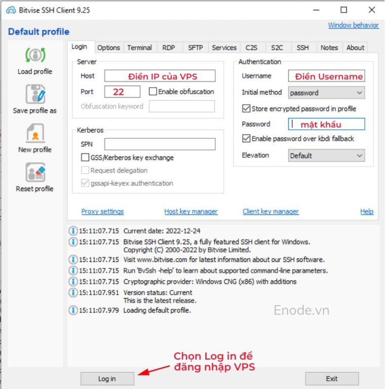 Đăng nhập VPS Linux qua phần mềm Bitvise SSH Client